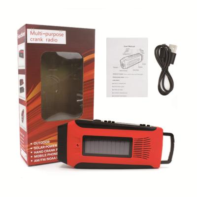 China Rechargeable Mini AM/FM/NOAA Weather Band Radio with Smartphone Charger for Camping for sale