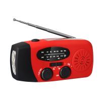Quality 2000mah Power Bank Super Bright Torch Hand Crank Weather Solar Radio LED with for sale