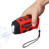 Quality Solar Powered Crank AM/FM 3-Band NOAA Weather Radio with LED Flashlight Alarm for sale