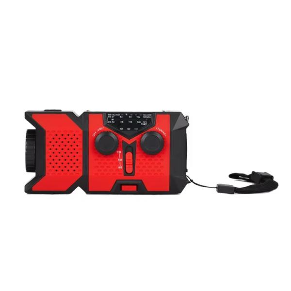 Quality Newest Portable 2000mAh Power Bank Solar Crank AM/FM/NOAA Emergency 3 in 1 Portable Radio Flashlight Solar Radio  Reading for sale