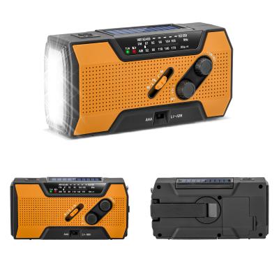 China 2026 New 2000mah Solar Hand-crank Emergency Portable Noodradio with Am Fm wb Noaa Radio & SOS Alarm Flashlight for Outdoor for sale