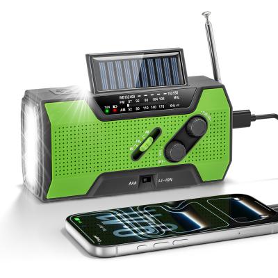 China Factory Wholesale Price Mini Portable Solar Emergency Hand-crank AM/FM NOAA Weather Noodradio with SOS Alarm Flashlight for sale