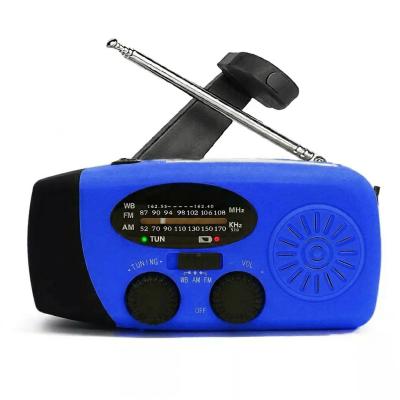 China Solar Weather Radio  Outdoor Emergency Power Bank 2000mAh AM/FM NOAA Radio with SOS Alam LED Flashlight& IPX4 Waterproof for sale
