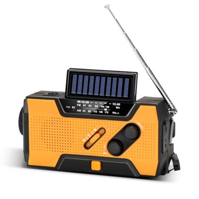 China Super Bright Led Torch Lantern Emergency Portable AM/FM Outdoor Radio with Clock Hand Crank SOS Solar Charging Power Bank for sale