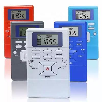 China Selling Portable Mini Fm/Am 2 Band Stereo Radio Built-In Energy Saving Battery Low Energy Consumption Pocket Fm Radio for sale