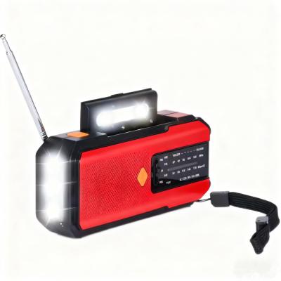 China Rechargeable 5000mAh Power Bank Smartphone Charger AM FM WB Radio Emergency Solar Crank Survival Tool Flashlight 6LED Reading for sale