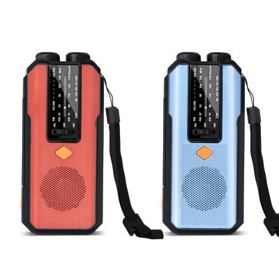 China Emergency Disaster Prevention 2000mAh Power Bank Radio 6LED Flashlight Reading Lamp SOS Alarm Built-In Speaker for Outdoor Use for sale