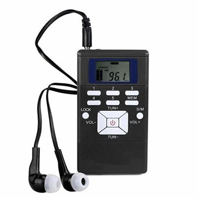 China Selling Portable Mini Fm/Am 2 Band Stereo Radio Built-In Energy Saving Battery Low Energy Consumption Pocket Fm Radio for sale