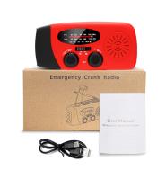 Quality Mini 2000mAh Power Bank AM FM WB Solar Crank Radio with Screen Display Residual for sale