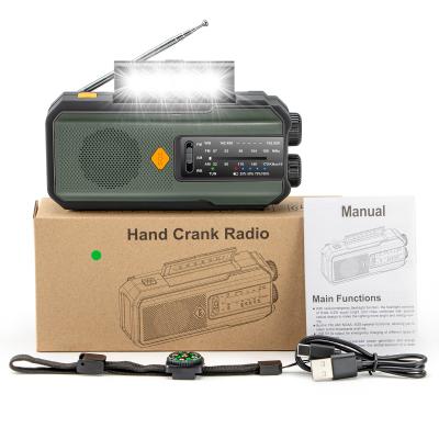 China USA Hot DAB AM/FM NOAA Weather Alert Emergency Radio with Clock Dynamo Flashlight Solar Internet Radio Plastic for sale