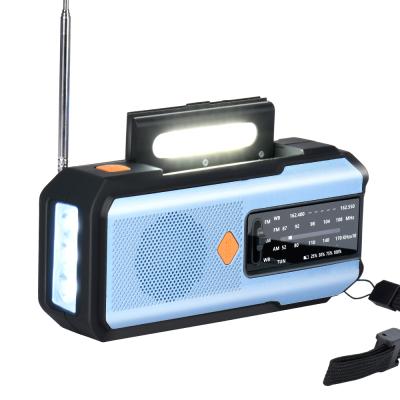 China 18500mWh/5000mAh Emergency Crank Weather Radio, NOAA/FM/AM Solar Radios, Portable Survival Radio with SOS Alarm, Earphone Jack for sale