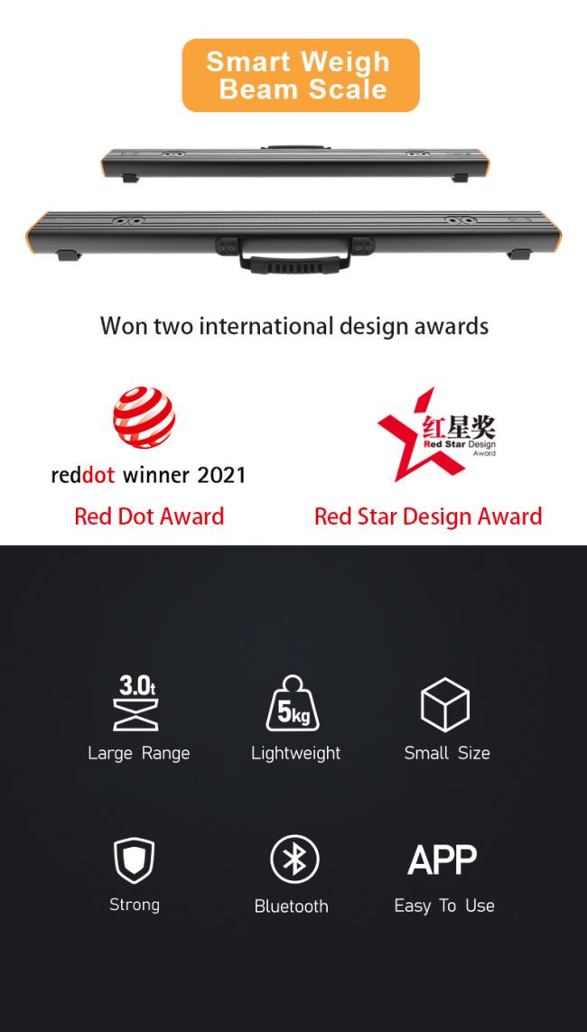 Mobile Weighing Portable Scale Weigh 3000kg Cargo Bluetooth Connect with Cellphone APP