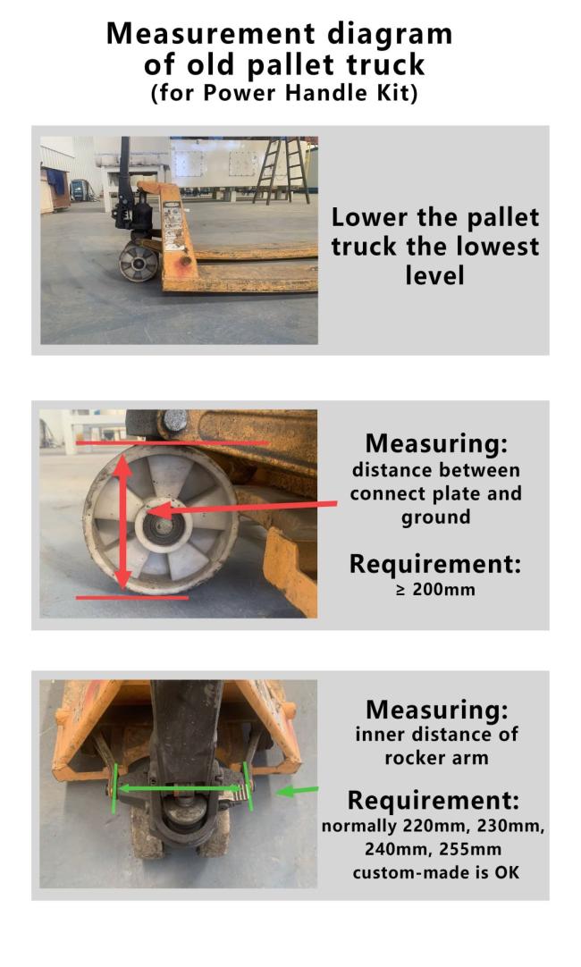 Swiftly Convert Your Hand Pallet Truck Into an Electric-Powered Pallet Jack with The Self-Propelled Electric Power Handle Kit for Quick Refitting