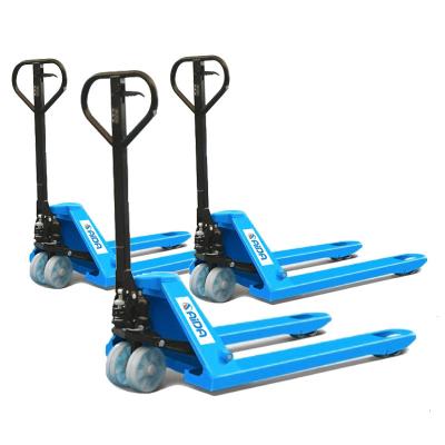 China Sturdy 2000-3000 Lbs Capacity Manual Hand Pallet Truck With Polyurethane Wheels for sale
