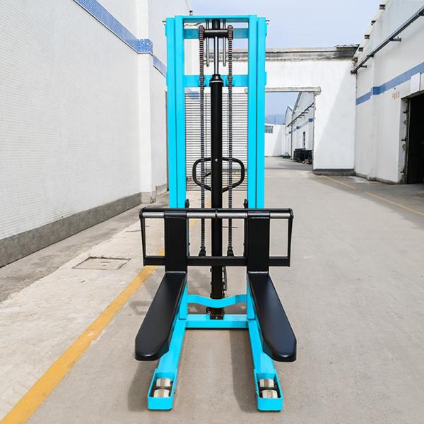 Small Manual Hydraulic Portable Pallet Lifter Stacker With 2000kg Capacity