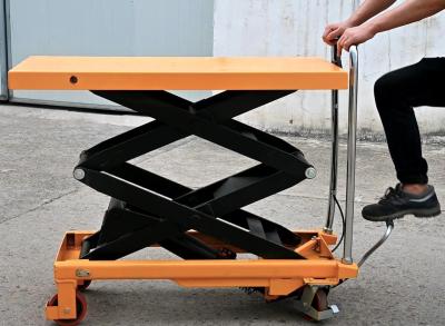 China Middle Level Industrial Hydraulic Lift Platform , Warehouse Lift Machine 1.5ton manual table lifter for sale
