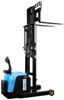 China High Efficiency Stand Up Reach Truck , Electric Reach Forklift 6.2m  Lift Height for sale