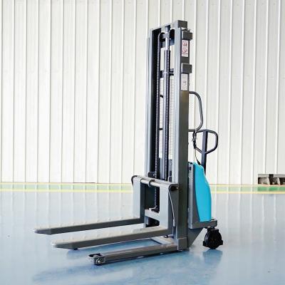 China flexibele Semi Electric Walkie Stacker, Semi Electric Straddle Stacker 1,5 ton Te koop