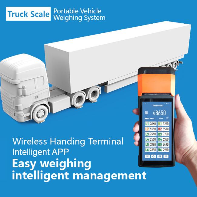 Mobile Truck Scale showing platform and digital display