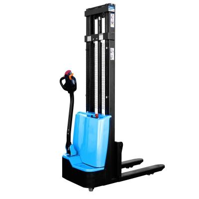 China Custom Electric Pallet Jack Stacker Forklift 1600mm Hight Pedestrian Power for sale
