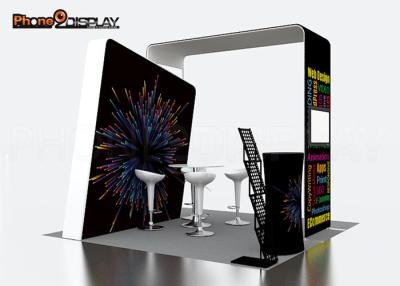 China 10x10ft Tension Fabric Booth Aluminum Frame Exhibition Booth Design 3x3 For Advertising for sale