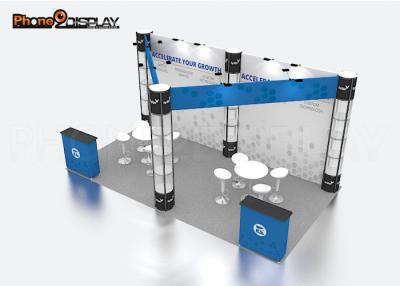China Custom Made Aluminum 100% Polyester Trade Show Display Free Standing 3*3M Trade Show Spiral Tower Portable Booth for sale