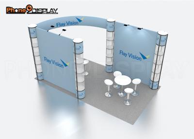 China Aluminum Trade Show Exhibit Booths Custom Size With Portable Spiral Tower for sale