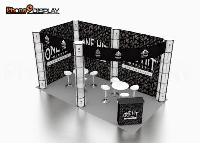 China Durable 20x10 Trade Show Booth Portable Exhibition Stall With Spiral Tower for sale