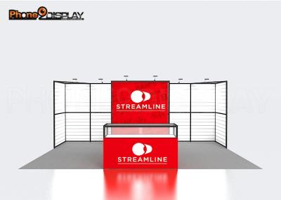 China Durable Cool Trade Show Booths Thin Slatwall Custom Portable Exhibition Stall for sale