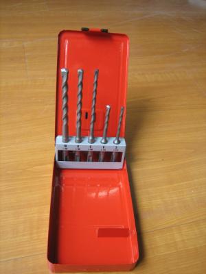 China 5-piece SDS-plus hammer drill set in metal case, single or cross tip for sale