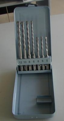 China 7-piece SDS-plus hammer drill set in metal case, single or cross tip for sale