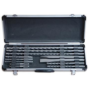 China 11-piece SDS-plus hammer drill set in al case, single or cross tip for sale