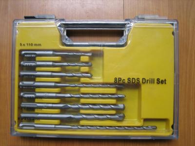China 8-piece SDS-plus hammer drill set in Plastic box, single or cross tip for sale