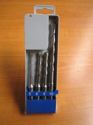 China 4-piece SDS-plus hammer drill set in Plastic box, single or cross tip for sale