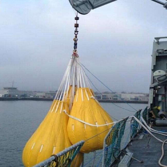 Water Bag being filled for testing