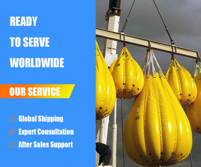 Crane Load Test Water Bag in use