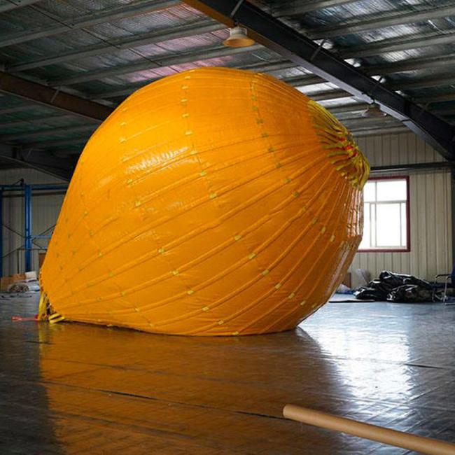 Underwater lift bag in operation