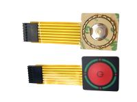 China One Clik Button Embossed LED Membrane Switch With Flexible Copper Cable for sale