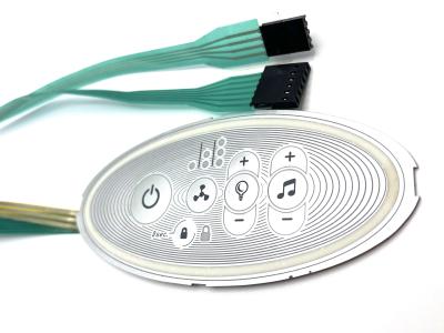 China teclado de interruptor de membrana de luz de fundo personalizável altamente eficaz para ventilador elétrico for sale