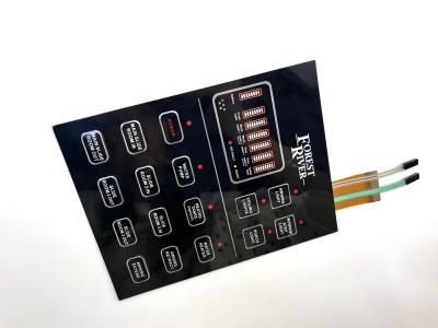 China 3V-24V Operating Voltage LED Membrane Switch Operating Current 20mA-100mA Service Life 1 Million Times for sale
