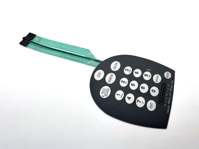 中国 LEDバックライトスクリーン印刷 透明窓ディスプレイ付き1ボタン膜スイッチ 販売のため