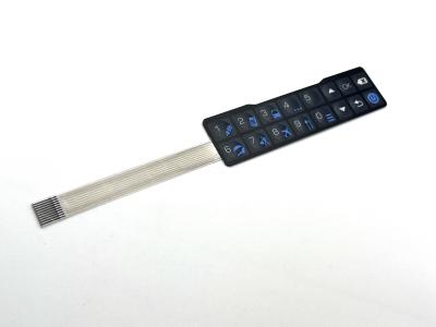 中国 Tactile Rasied Membrane Button Panel With Nicomatic Female Connector 販売のため