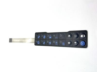 Cina Tactile Rasied Membrane Button Panel With Nicomatic Female Connector in vendita