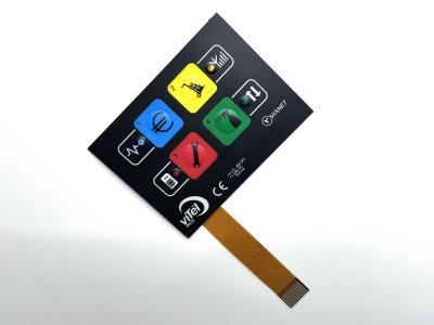 中国 Customizable led membrane Embossing Tactile Switch Keyboard 3M Adhesive 販売のため