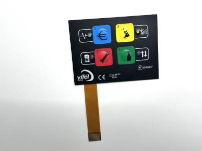 中国 Customizable led membrane Embossing Tactile Switch Keyboard 3M Adhesive 販売のため