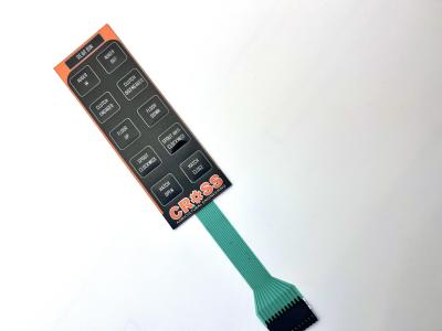 China Interruptor de membrana tátil de layout personalizado com impressão de sobreposição do painel de controle para opções de design versáteis à venda