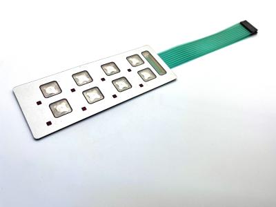 China 3V-24V Operating Voltage LED Membrane Switch with Carbon Ink Emi Layer and 2.54MM Pitch Connect for sale