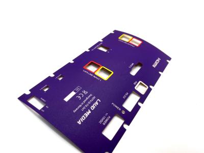 China Graphic Overlay Screen Printed Polycarbonate Label With Adhesive Backing And Various Materials for sale