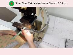 7 Way 0.1Pitch Single Row Crimp Housing Membrane Keypad met LED voor temperatuurcontroller