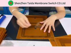 Circuito de cobre de FPC Comutadores de membrana flexíveis impermeáveis com montagem de LED e conector ZIF